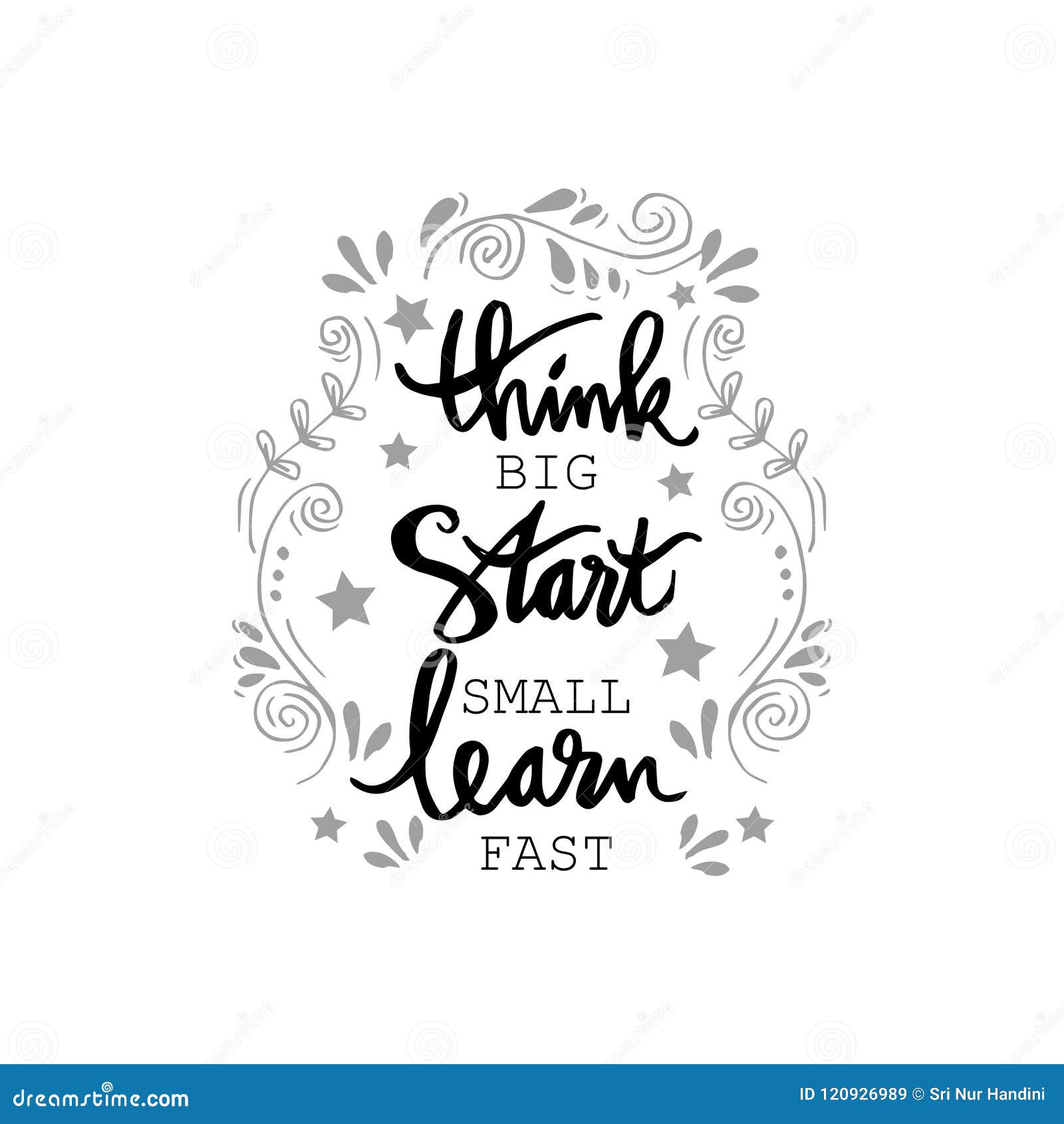 Think Big, Start Small, Learn Fast. Stock Vector - Illustration of ...