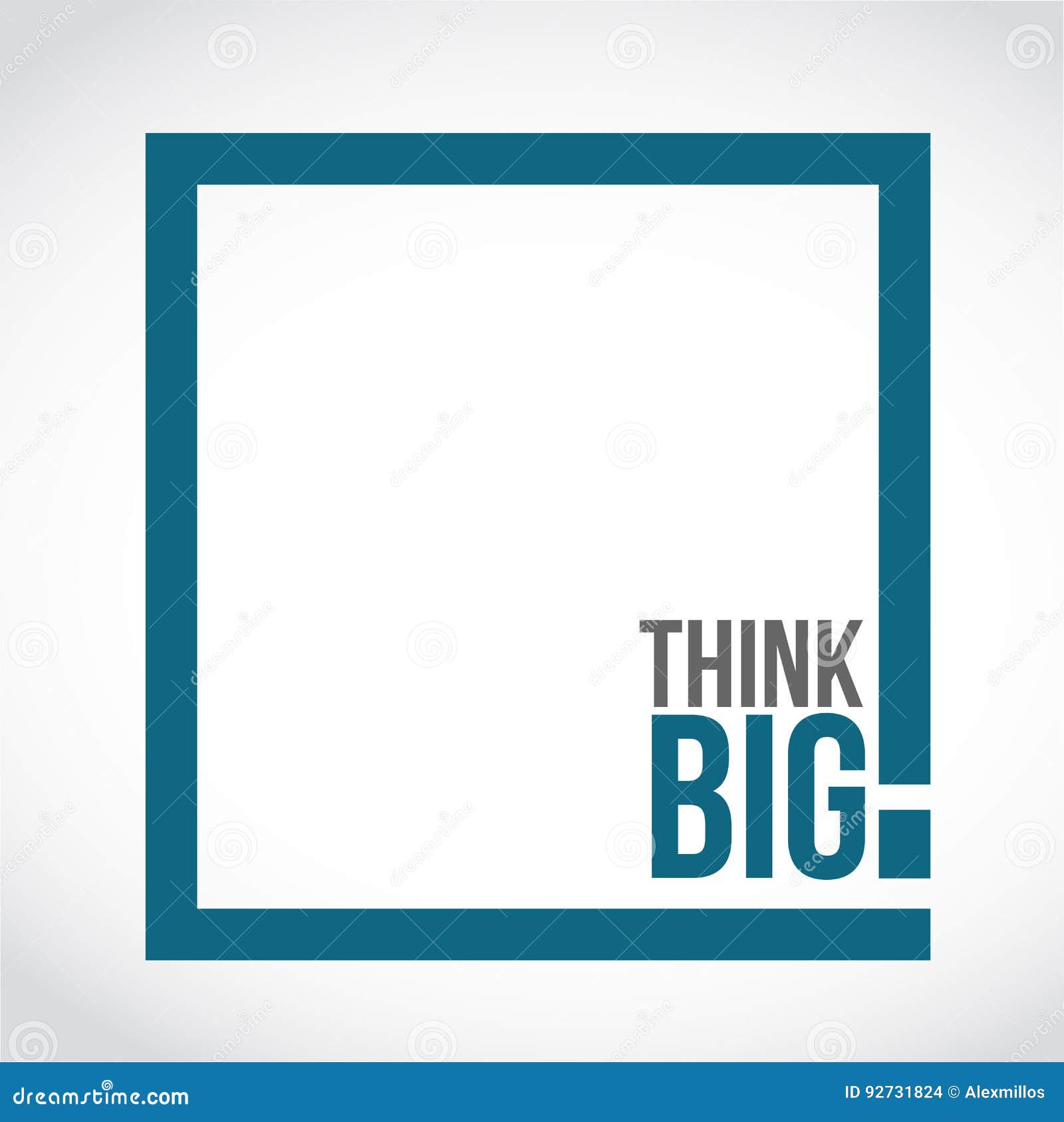 Think Big Text Box Concept Illustration Stock Illustration ...