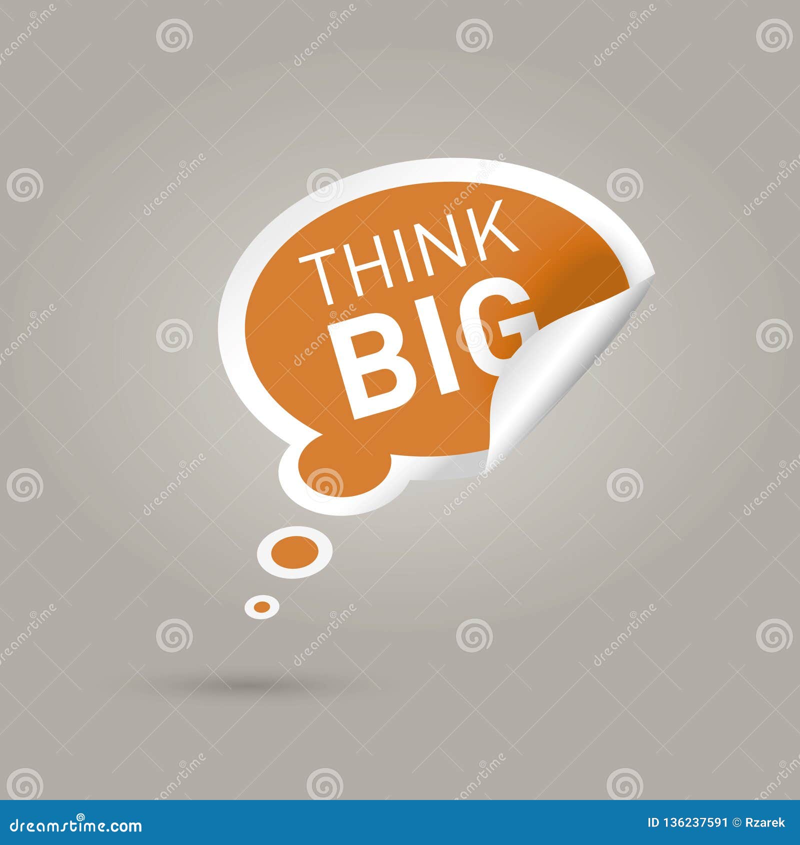Think Big Text Message. - Vector Stock Vector - Illustration of ...