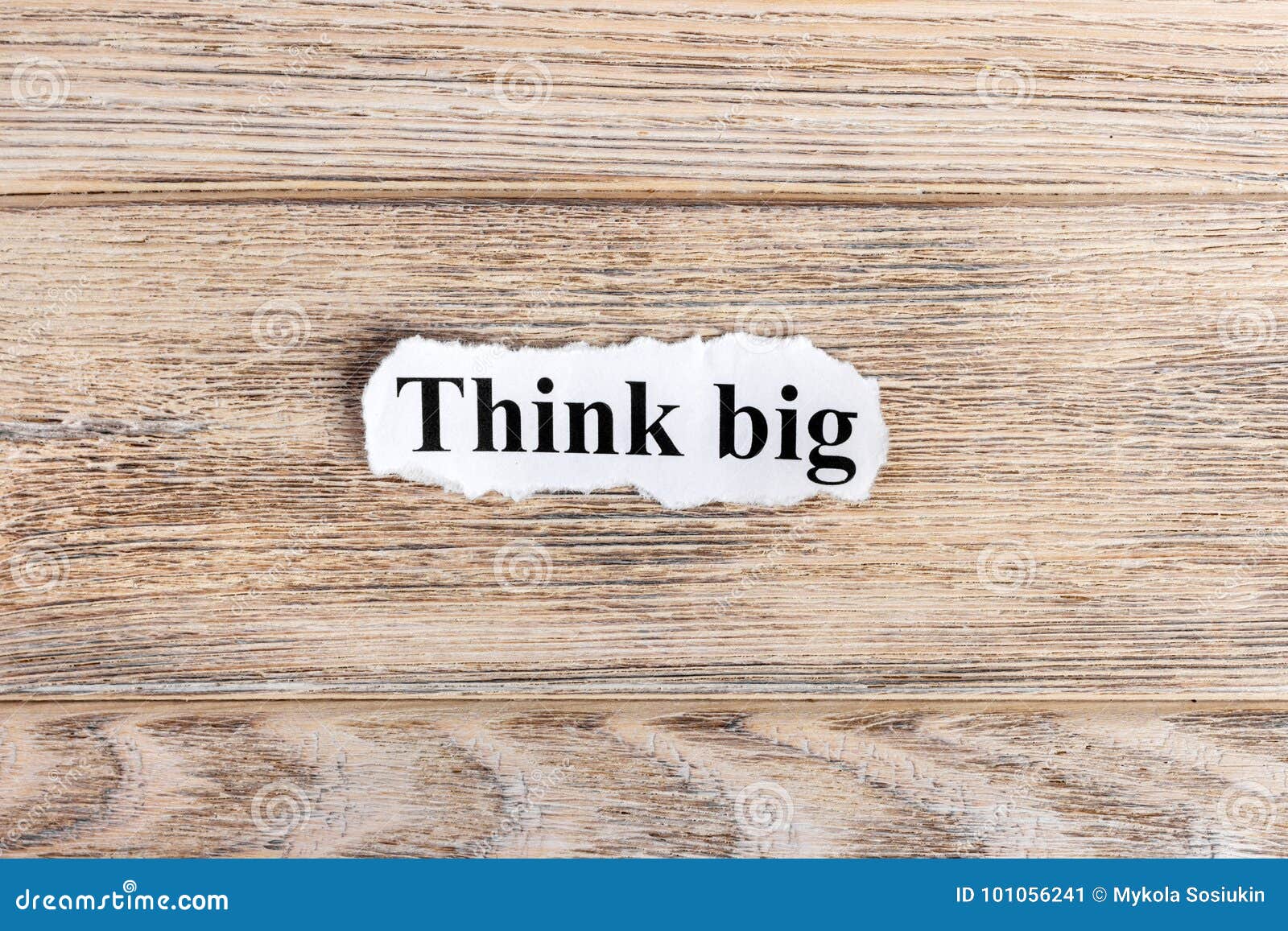 Think Big Text on Paper. Word Think Big on Torn Paper Stock Image ...
