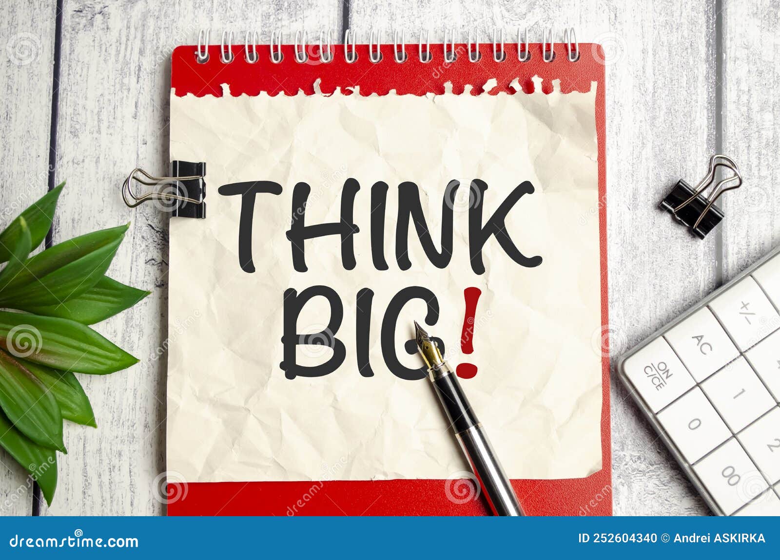 Think BIG - Text on Sticky Note Stock Photo - Image of attitude, dream ...