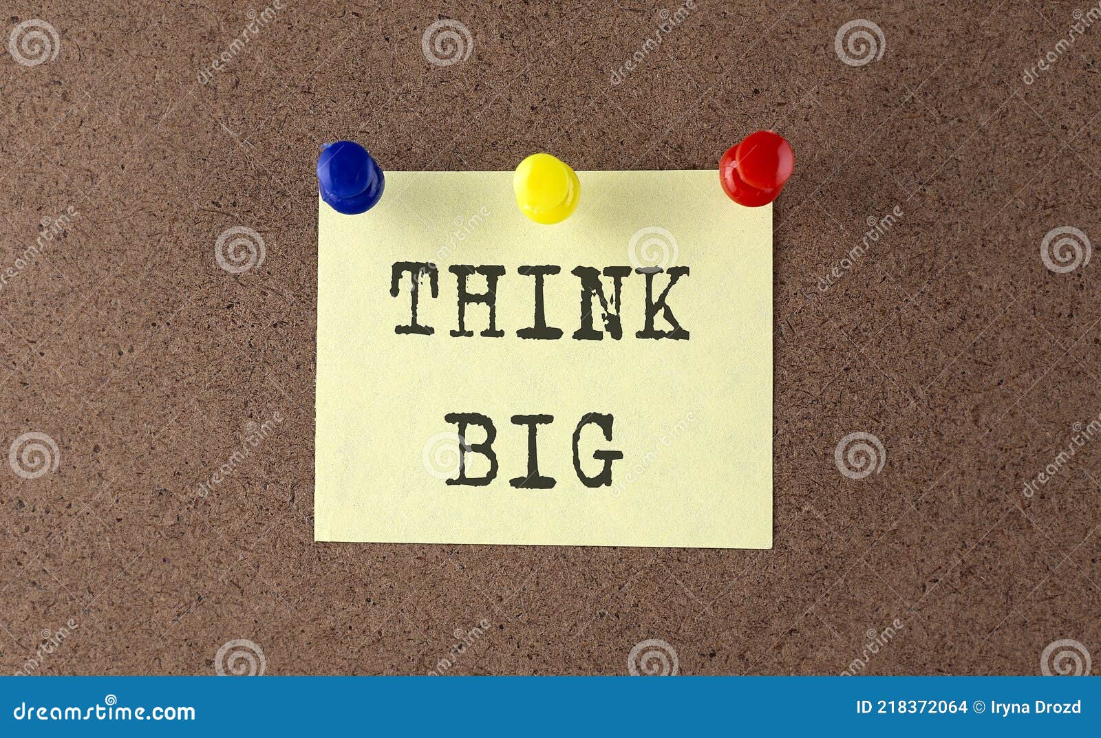 THINK BIG Text Written on the Message Board. Memo Stock Photo - Image ...