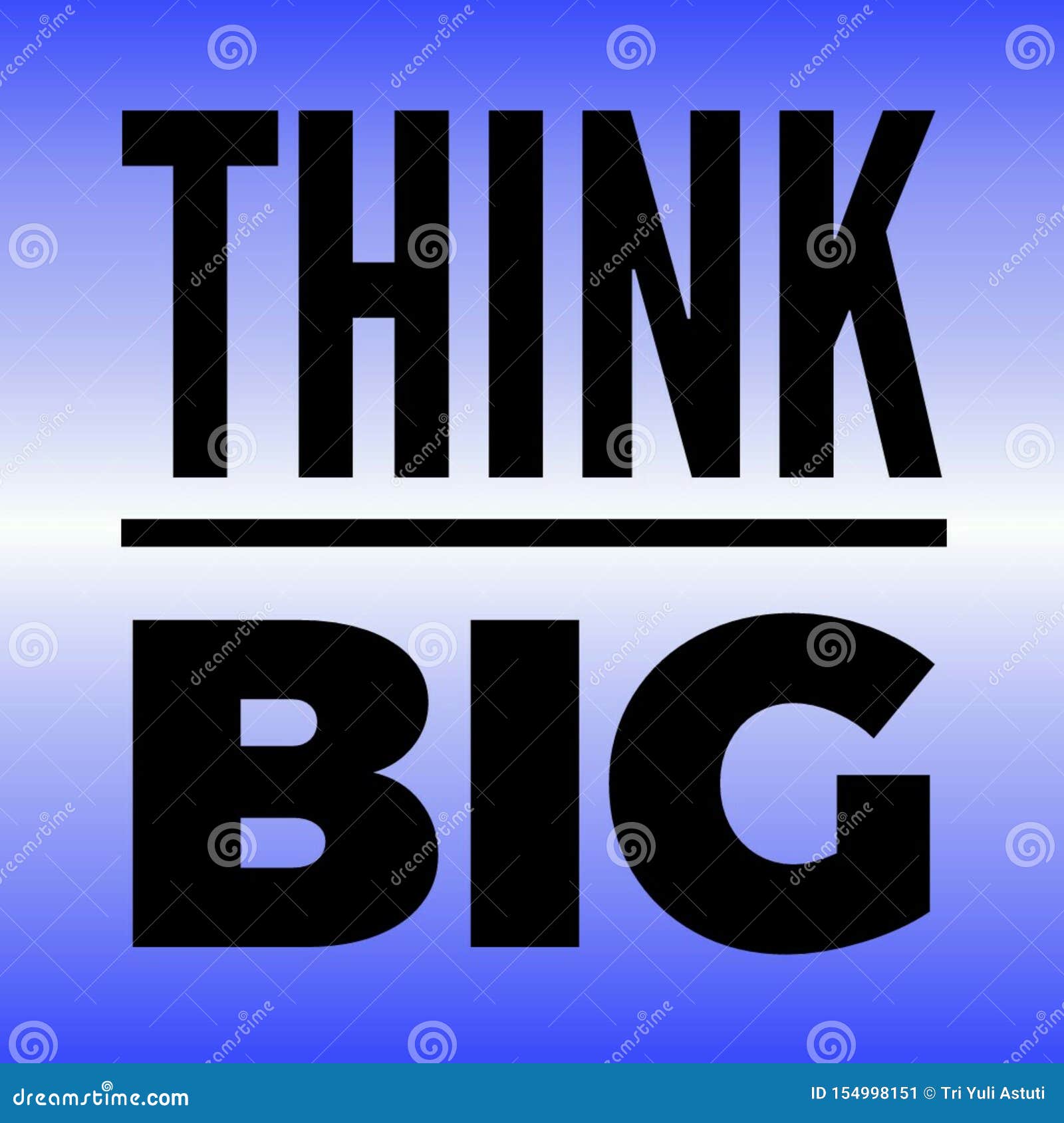 Think Big Typography for Poster Stock Illustration - Illustration of ...