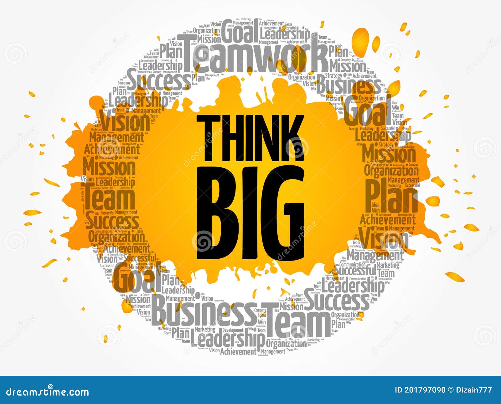 Think Big Word Cloud Collage Stock Illustration - Illustration of ...