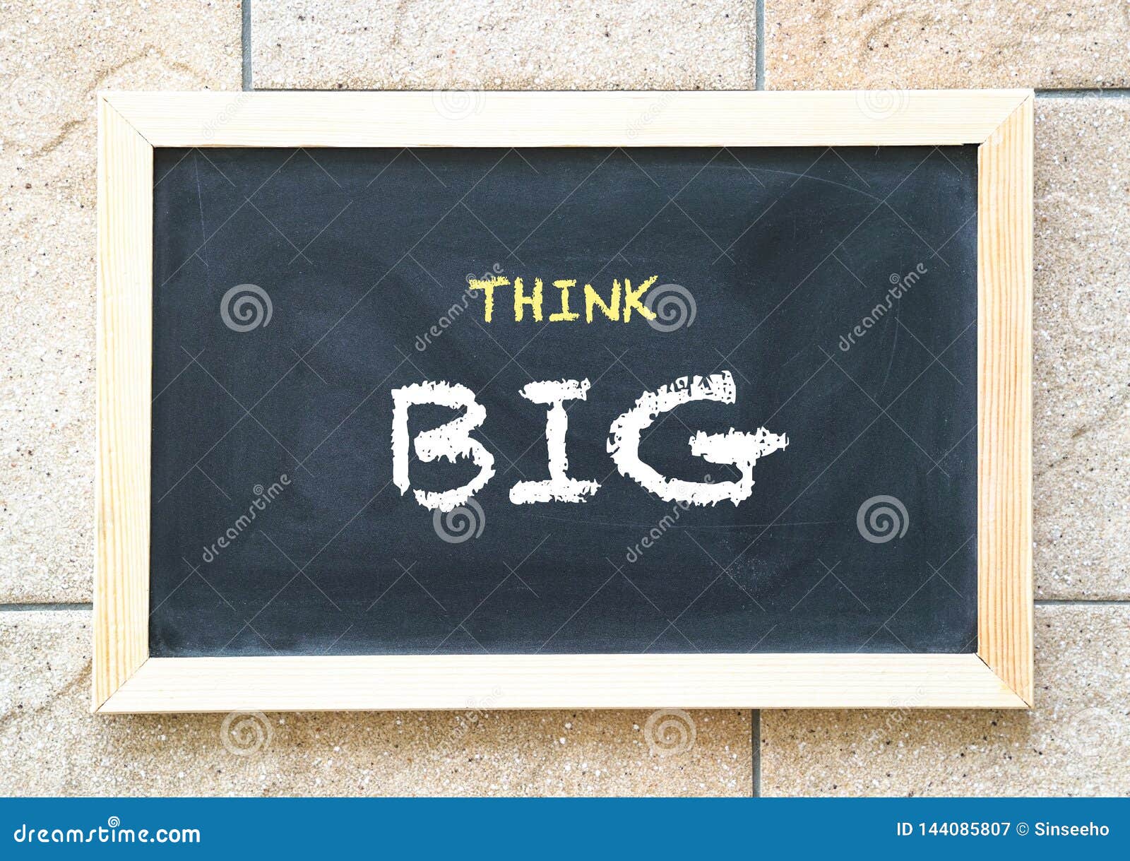 Think Big, Words on Blackboard Stock Image - Image of strategic ...