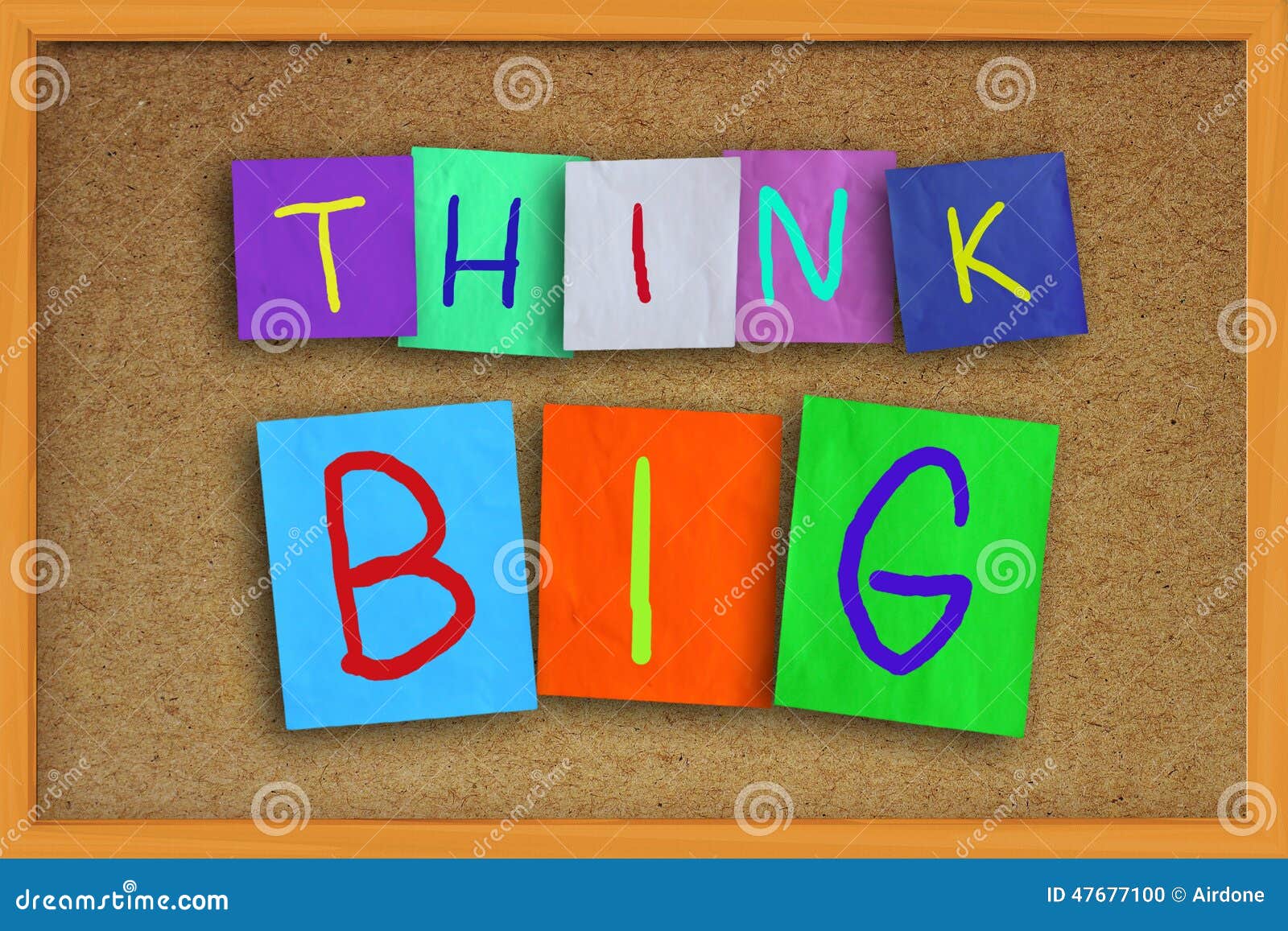 Think Big stock photo. Image of abstract, paper, sticky - 47677100