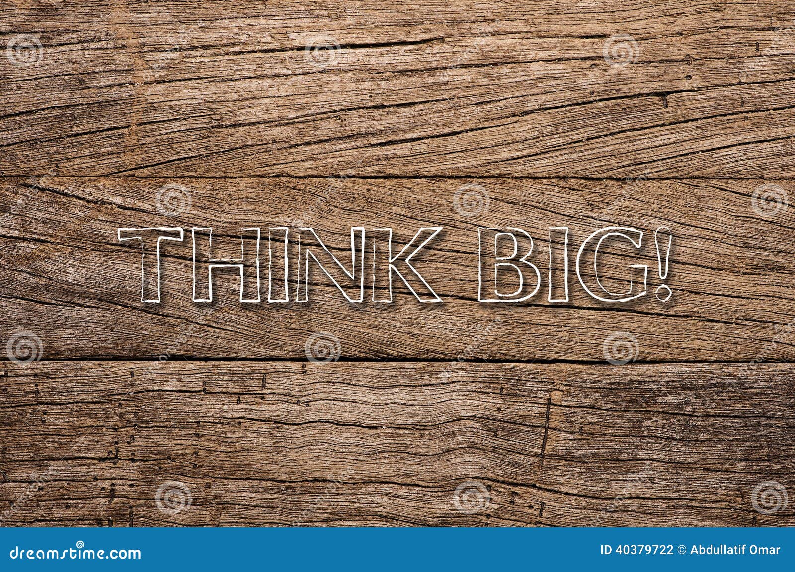 Think Big Written on Wooden Background Stock Photo - Image of creative ...