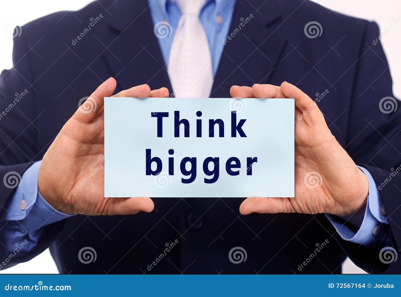 Think bigger stock photo. Image of card, ambition, achievement - 72567164