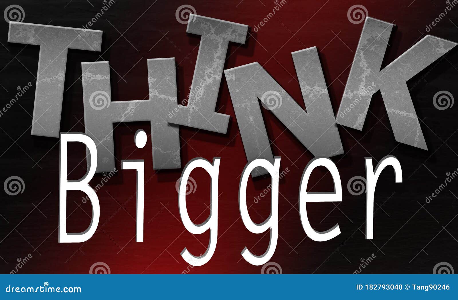 Think Bigger Inspirational Quote and Text Stock Illustration ...