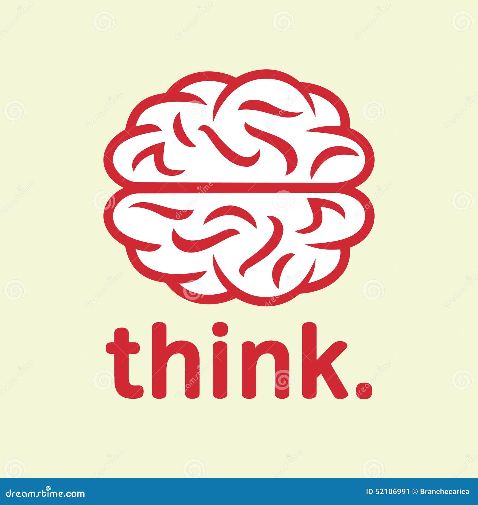 Think. Brain icon stock vector. Illustration of symbol - 52106991