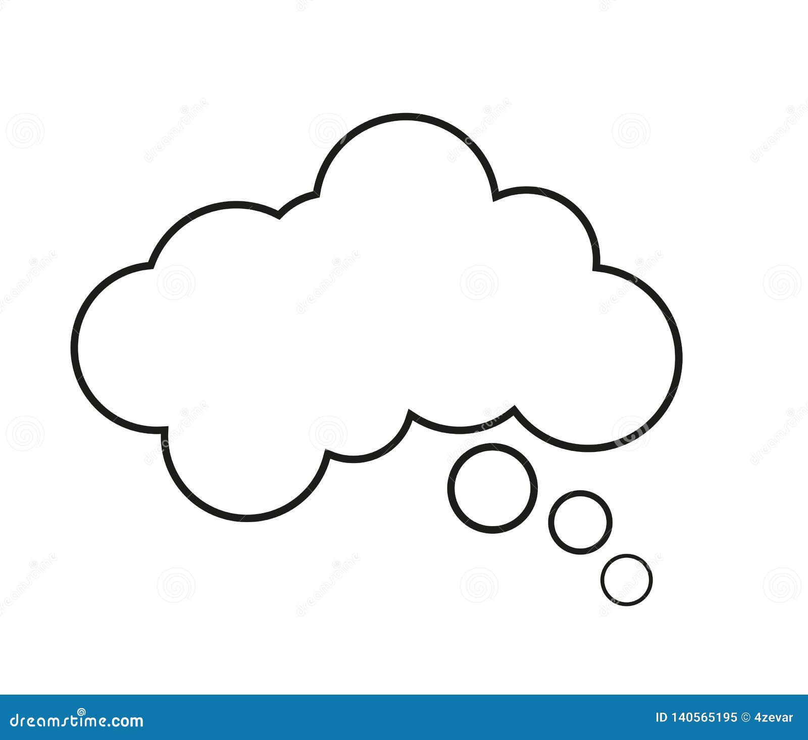 Think Bubble Icon Vector Illustration Stock Vector - Illustration of ...