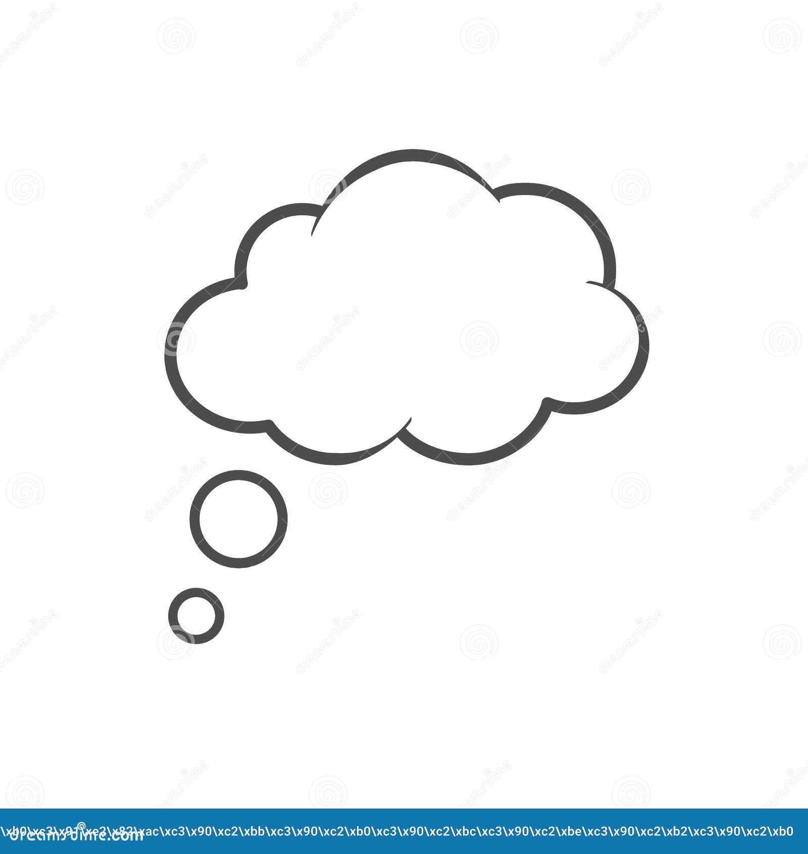 Think Bubble Icon. Vector Isolated on White Background Stock Vector ...