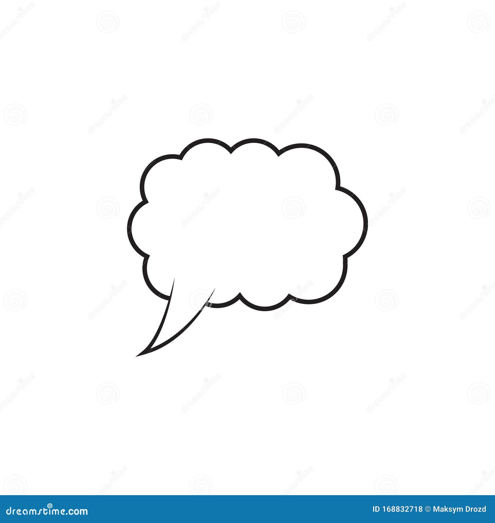 Think Bubble Isolated. Trendy Think Bubble in Flat Style. Modern ...