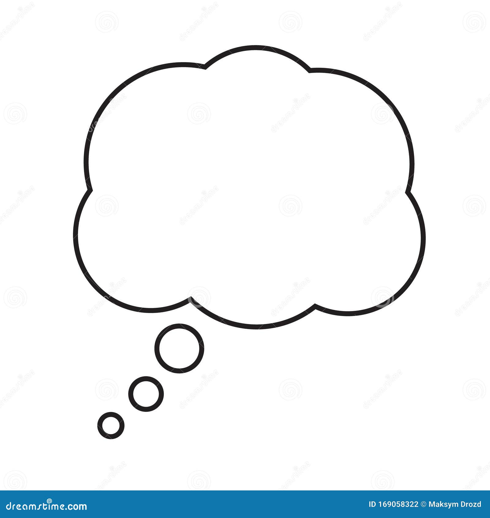 Think Bubble Isolated. Trendy Think Bubble in Flat Style. Modern ...