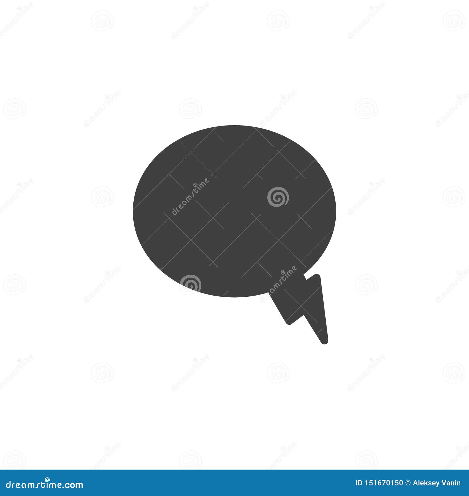 Think bubble vector icon stock vector. Illustration of icon - 151670150