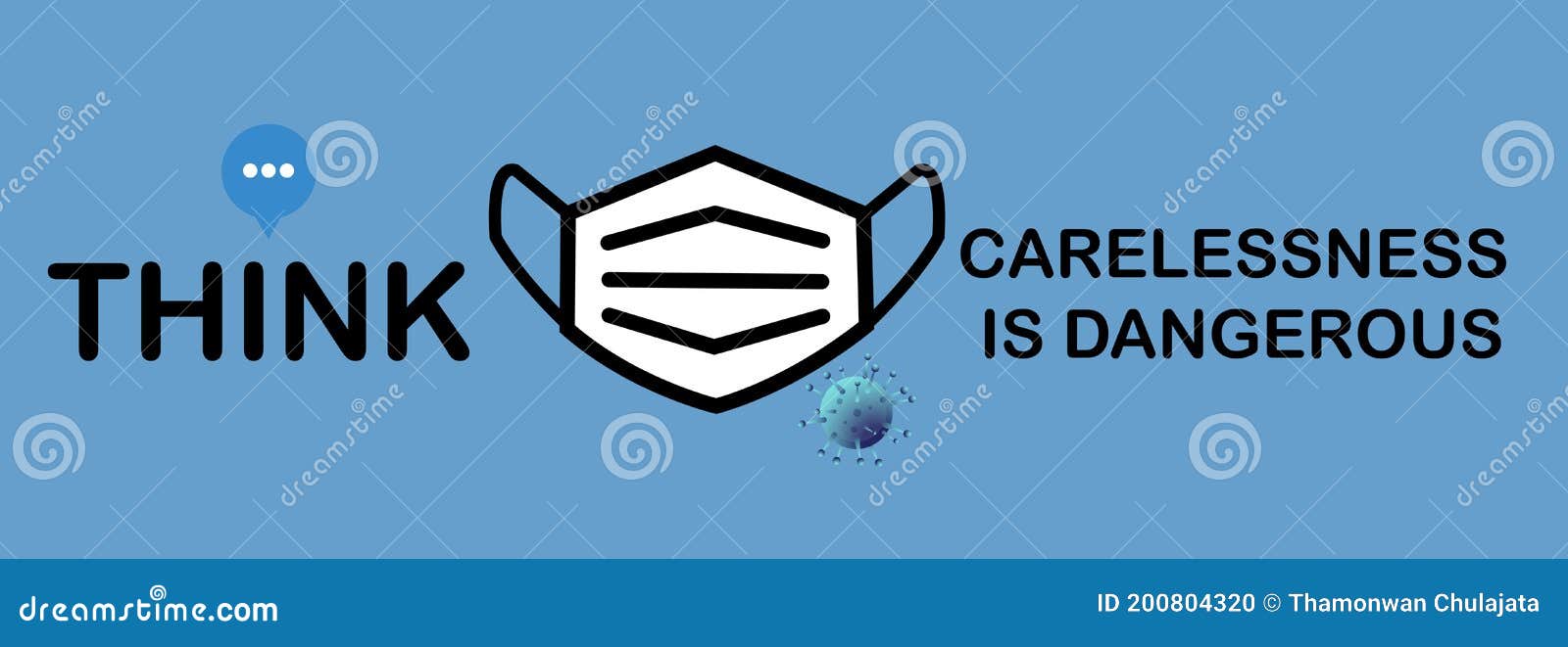 Think Carelessness is Dangerous Stock Vector - Illustration of flat ...