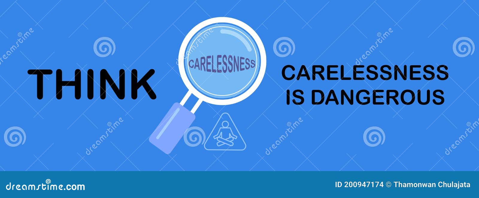 Think Carelessness is Dangerous Stock Vector - Illustration of ...