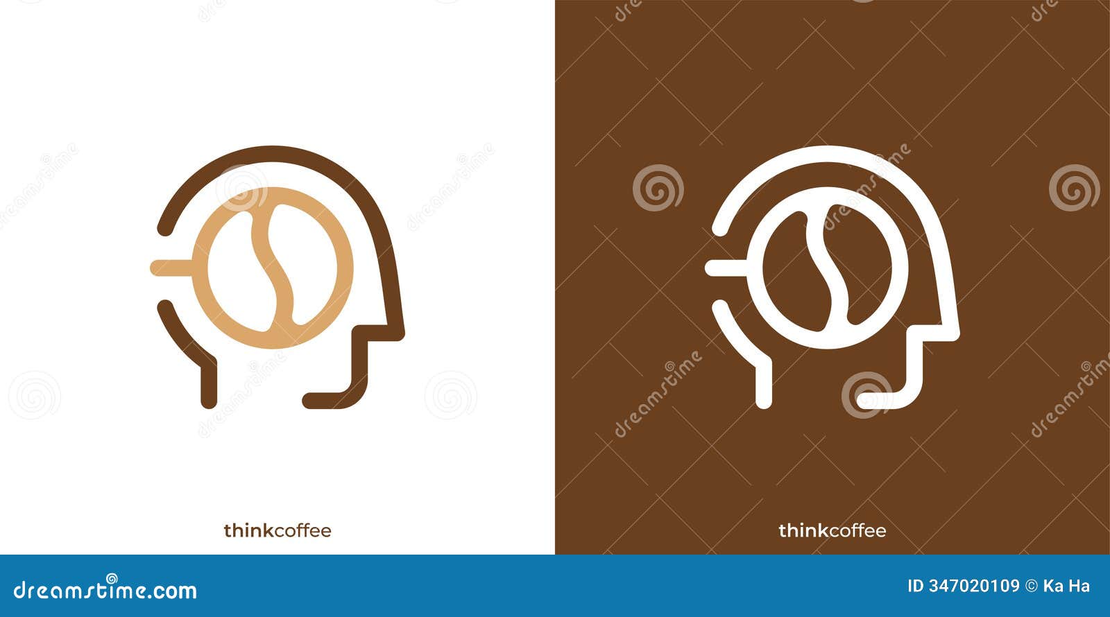 Creative Think Coffee Logo. Head and Coffee Cup Mug Icon Graphic Stock ...