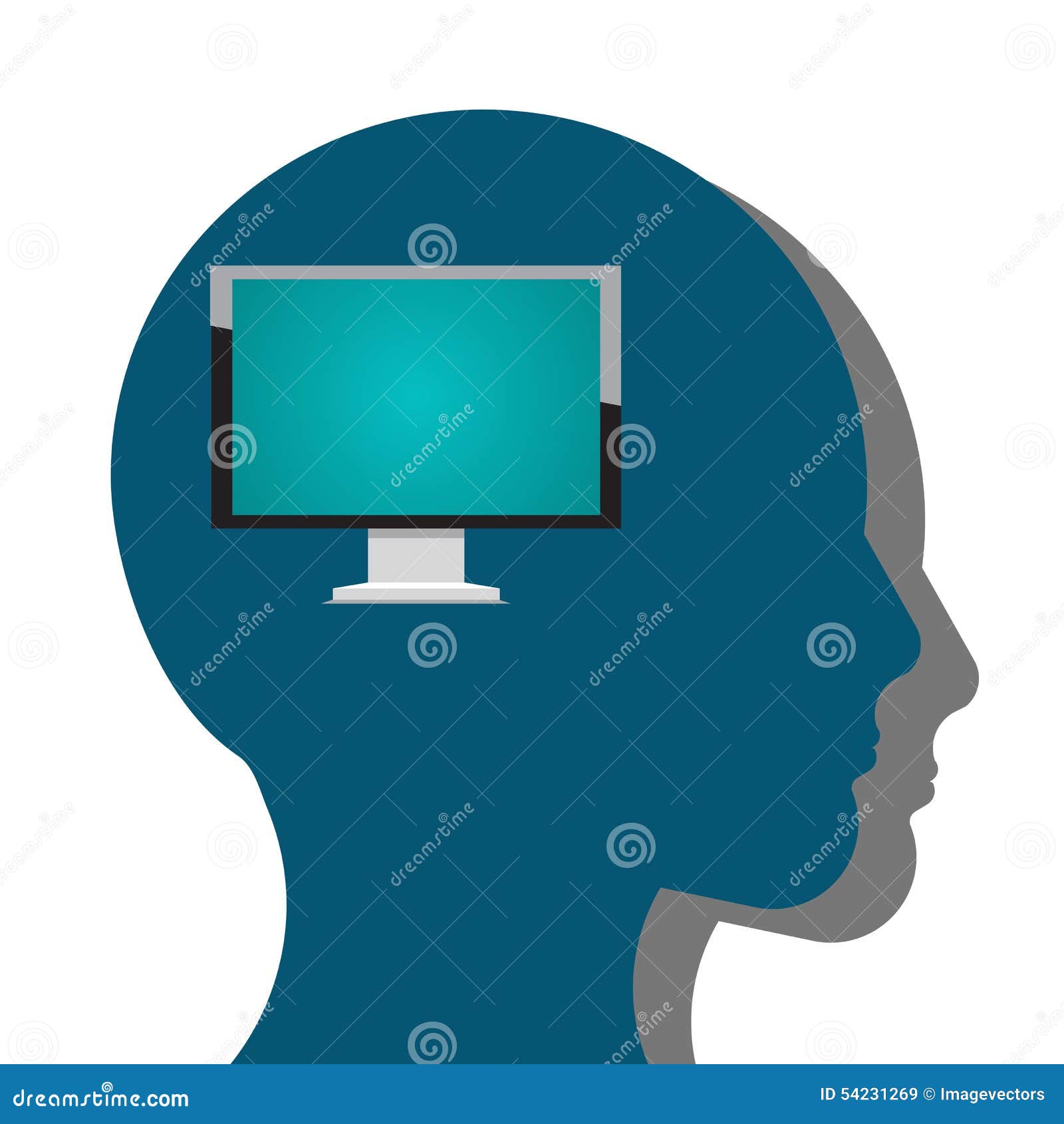 Think about Computer Screen Stock Vector - Illustration of remember ...