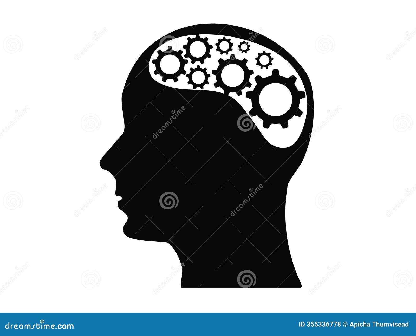 Think Concept Design,Human Head Gears Tech Logo, Cogwheel Engineering ...