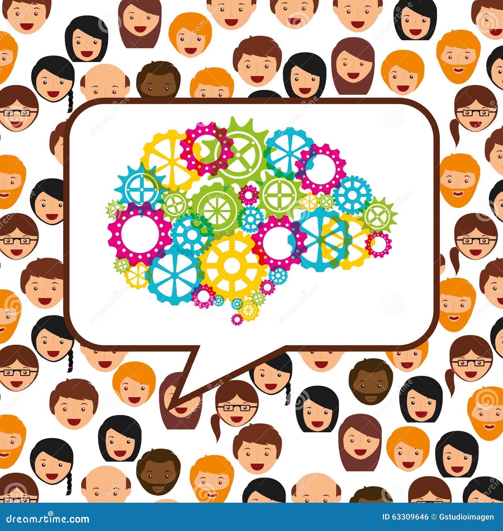 Think concept design stock vector. Illustration of perception - 63309646