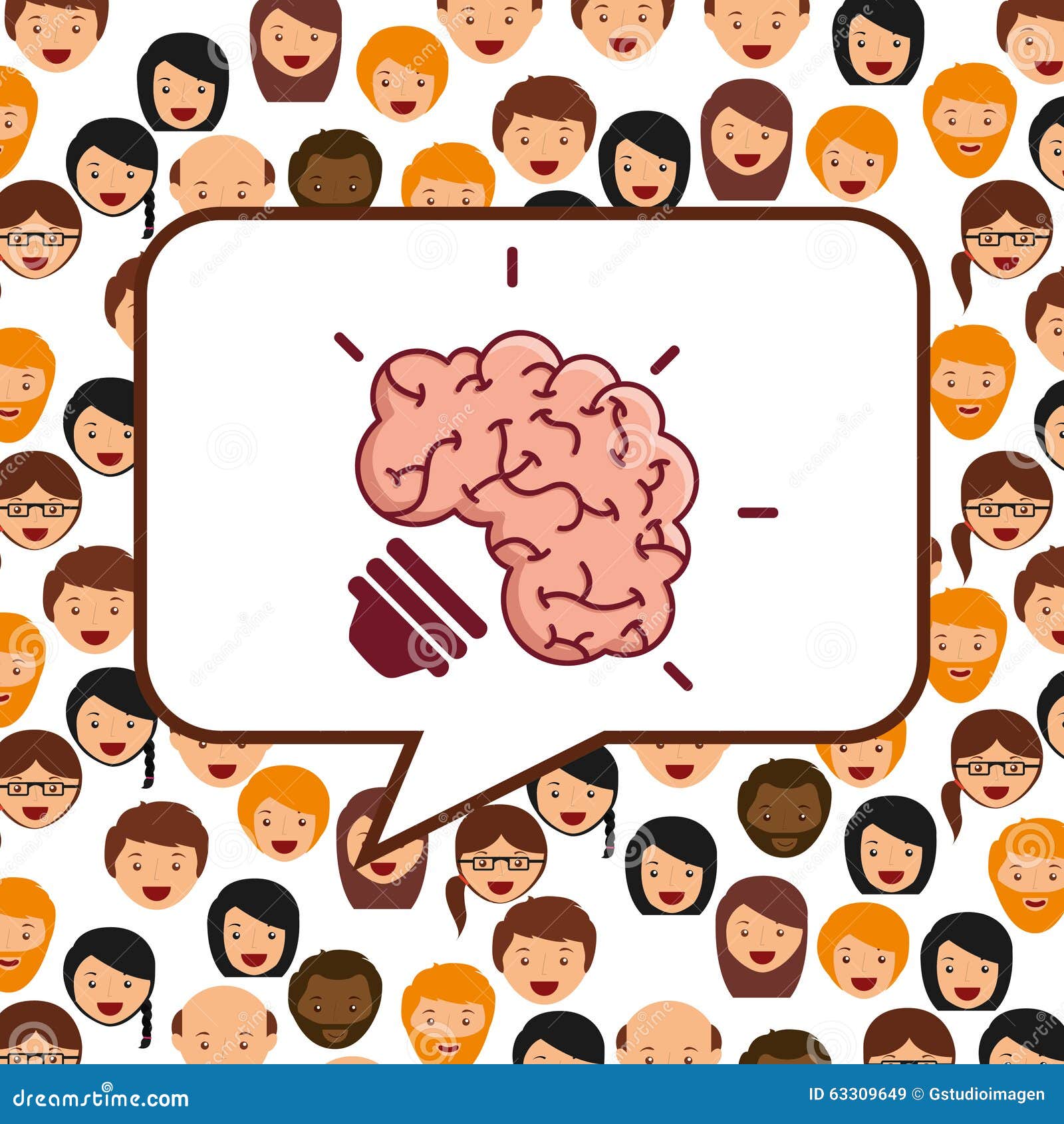 Think concept design stock vector. Illustration of symbol - 63309649