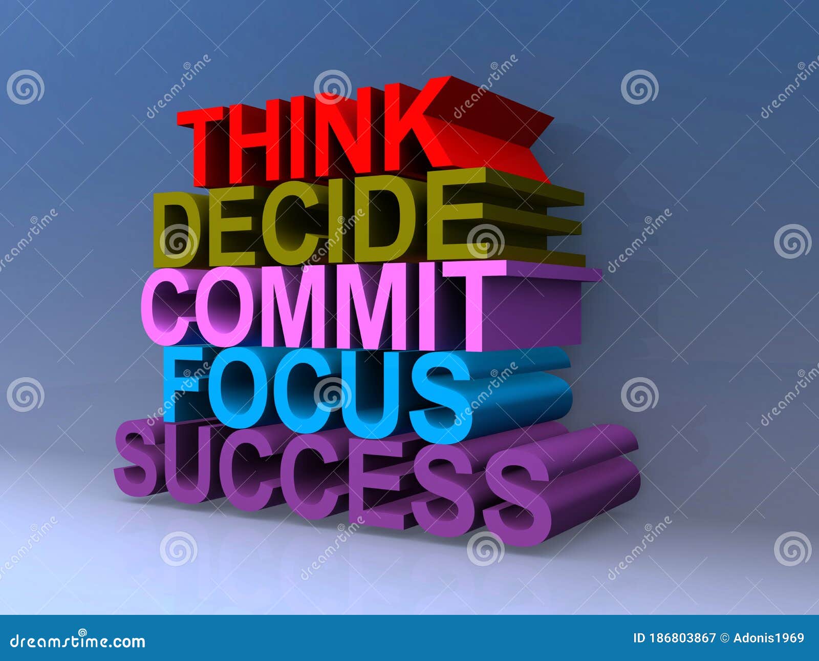 Decide. Commit. Focus. Succeed. Inspiring Creative Motivation Quote Poster Template. Vector ...