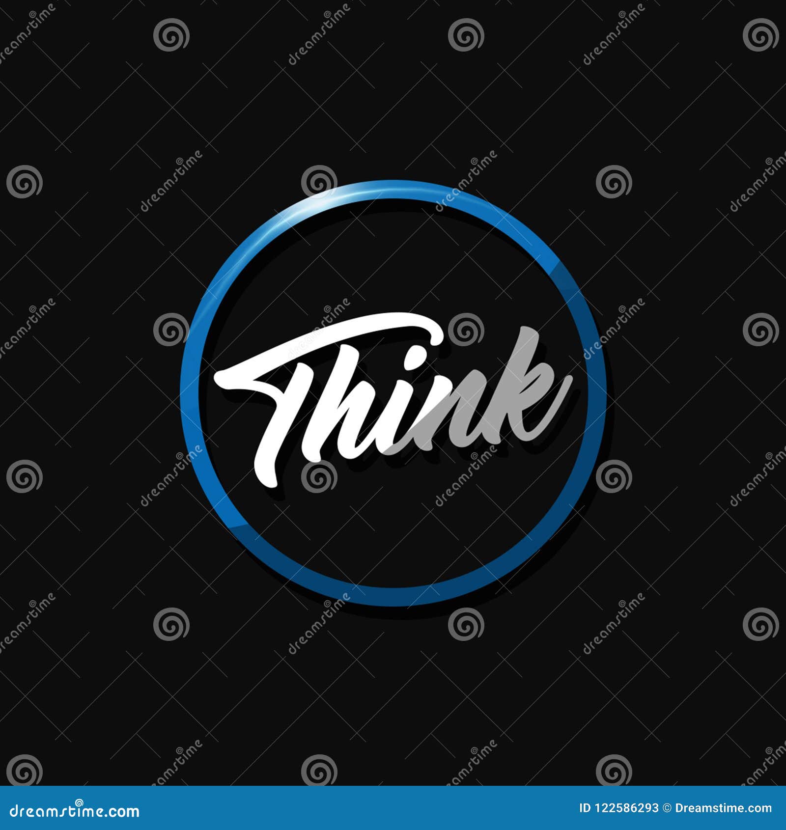 Think design art stock illustration. Illustration of logo - 122586293