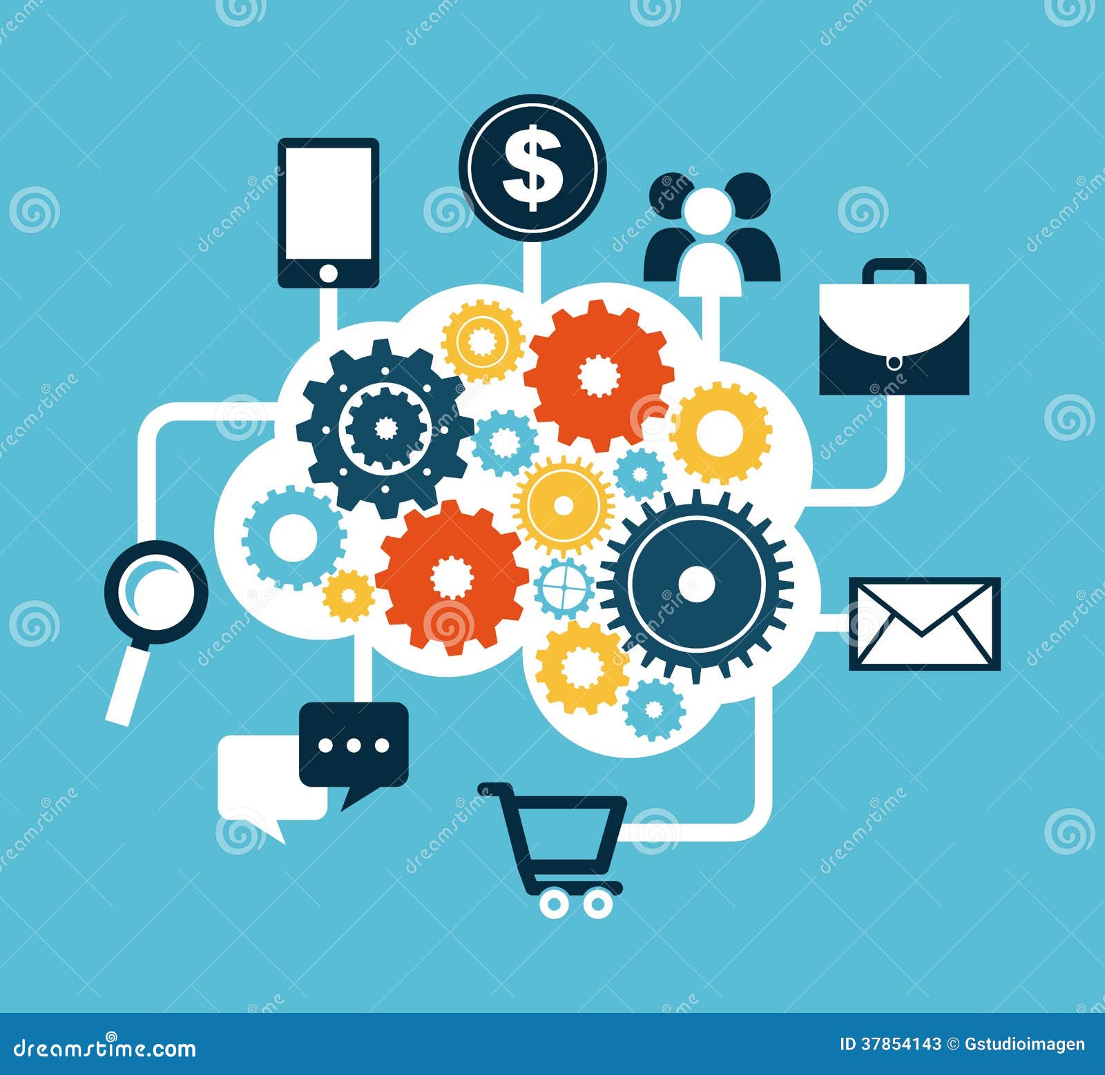 Think,design stock vector. Illustration of inspiration - 37854143