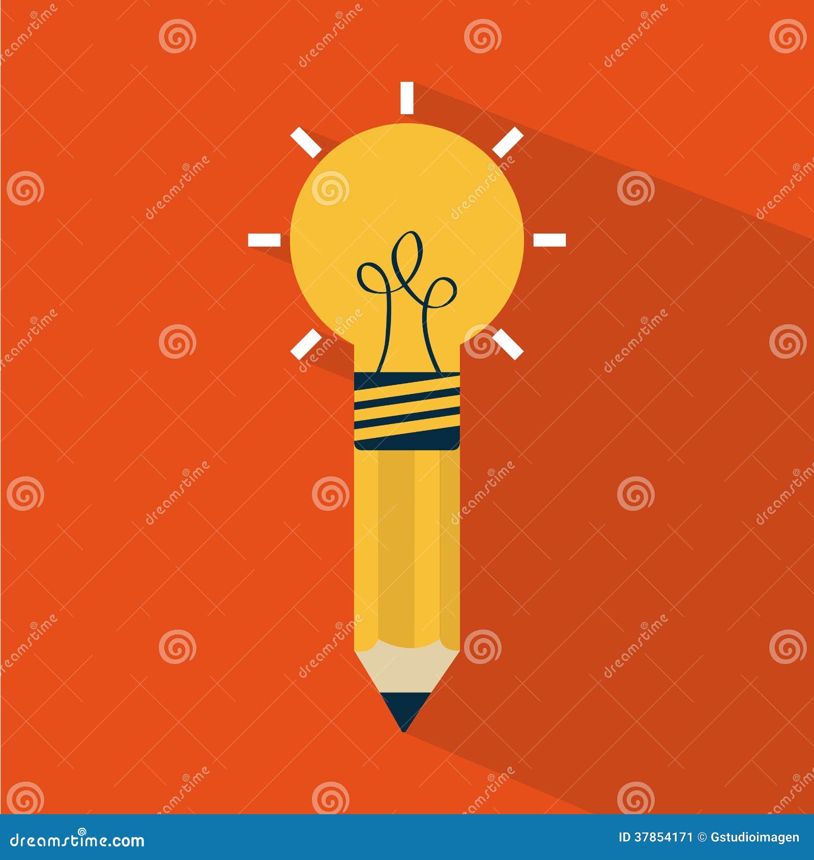 Think,design stock vector. Illustration of mind, orange - 37854171