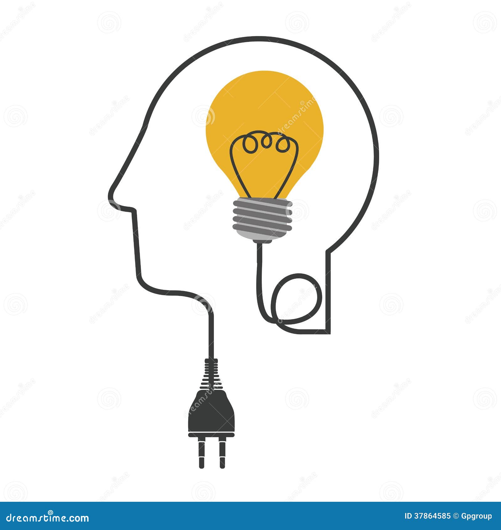 Think design stock vector. Illustration of icon, motivation - 37864585