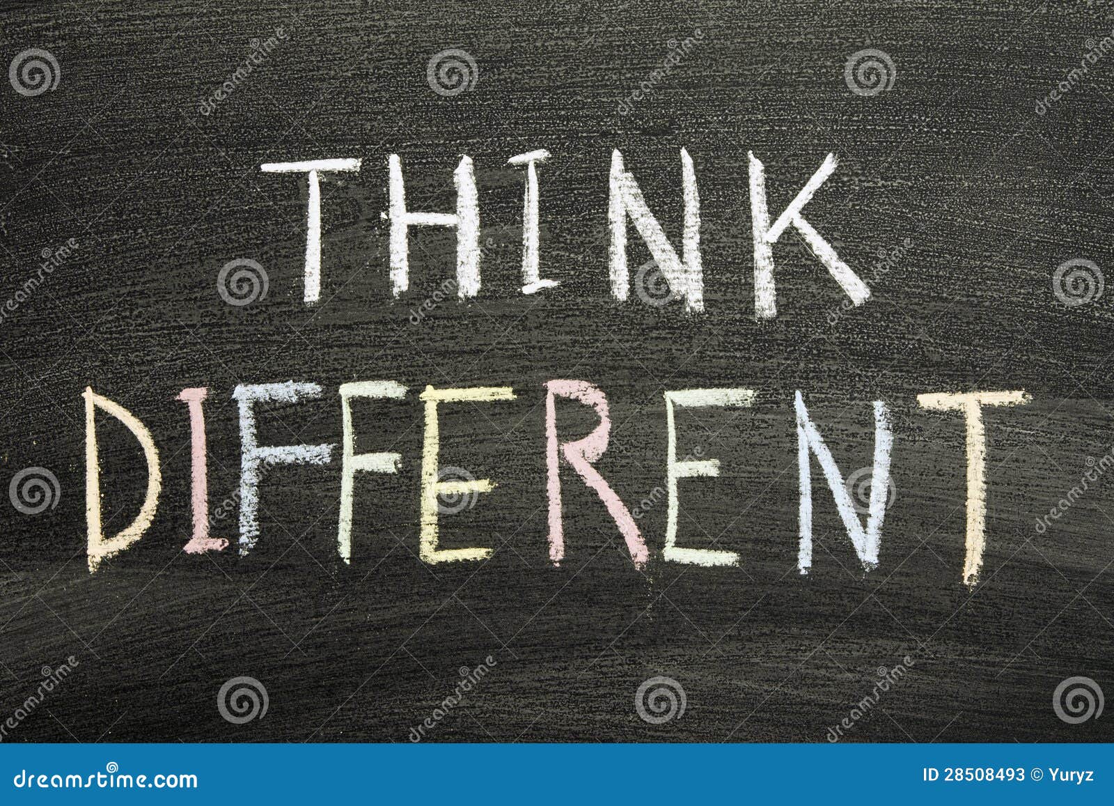 Think different stock image. Image of black, confidence - 28508493