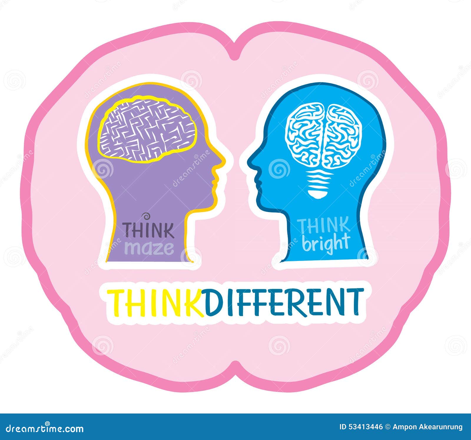 Think Different,bright,maze Stock Illustration - Illustration of bright ...