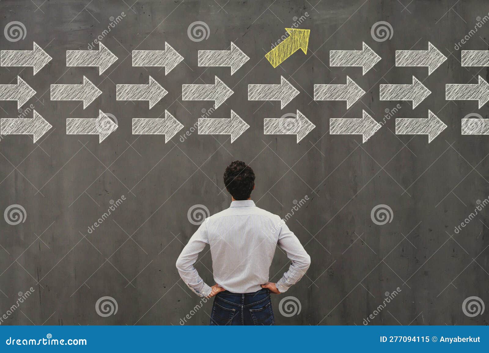 Think Different, Change Direction Concept Stock Image - Image of unique ...