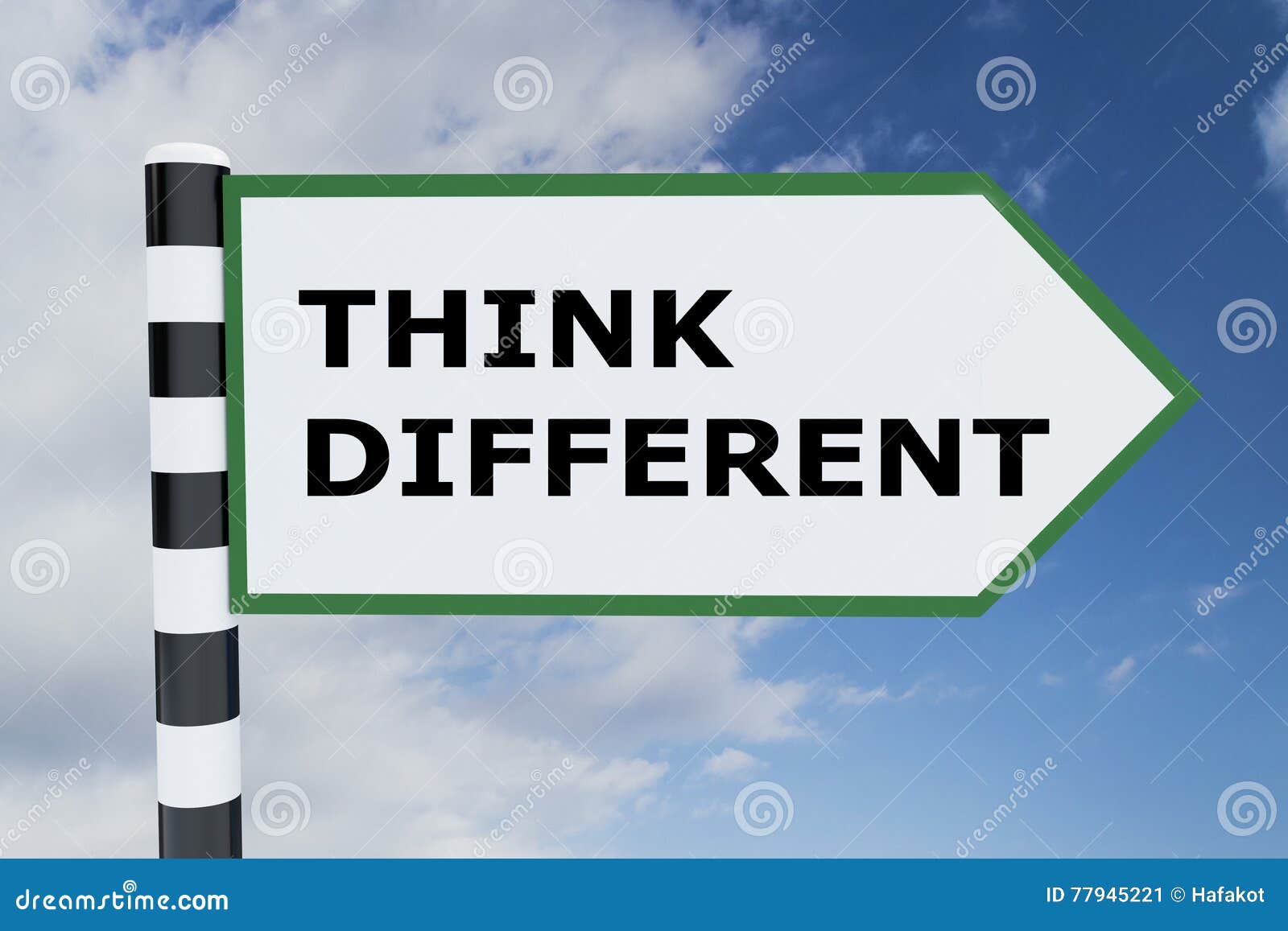 Think Different concept stock illustration. Illustration of direction ...