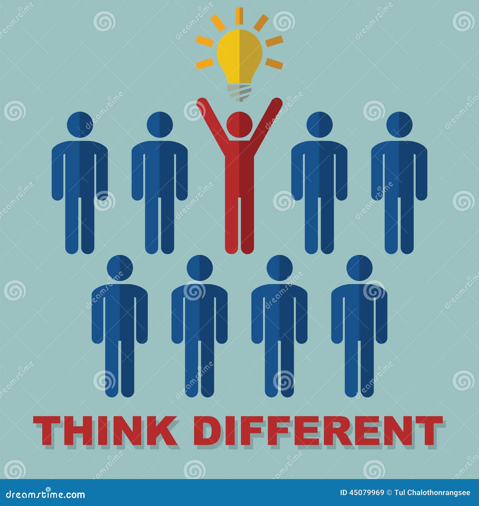 Think different concept stock vector. Illustration of design - 45079969