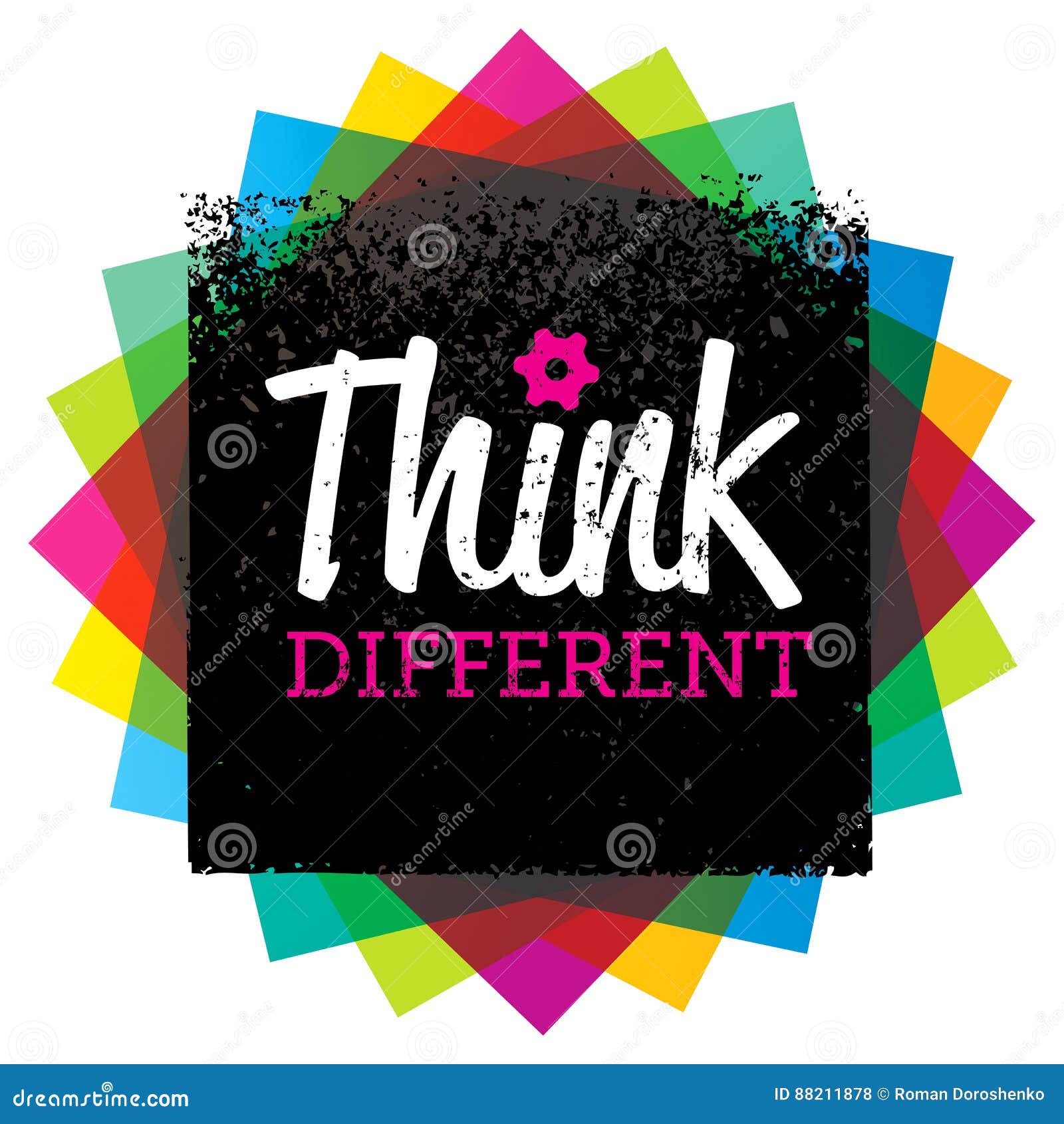 Think Different. Creative Brush Vector Typography Sign Concept Stock ...