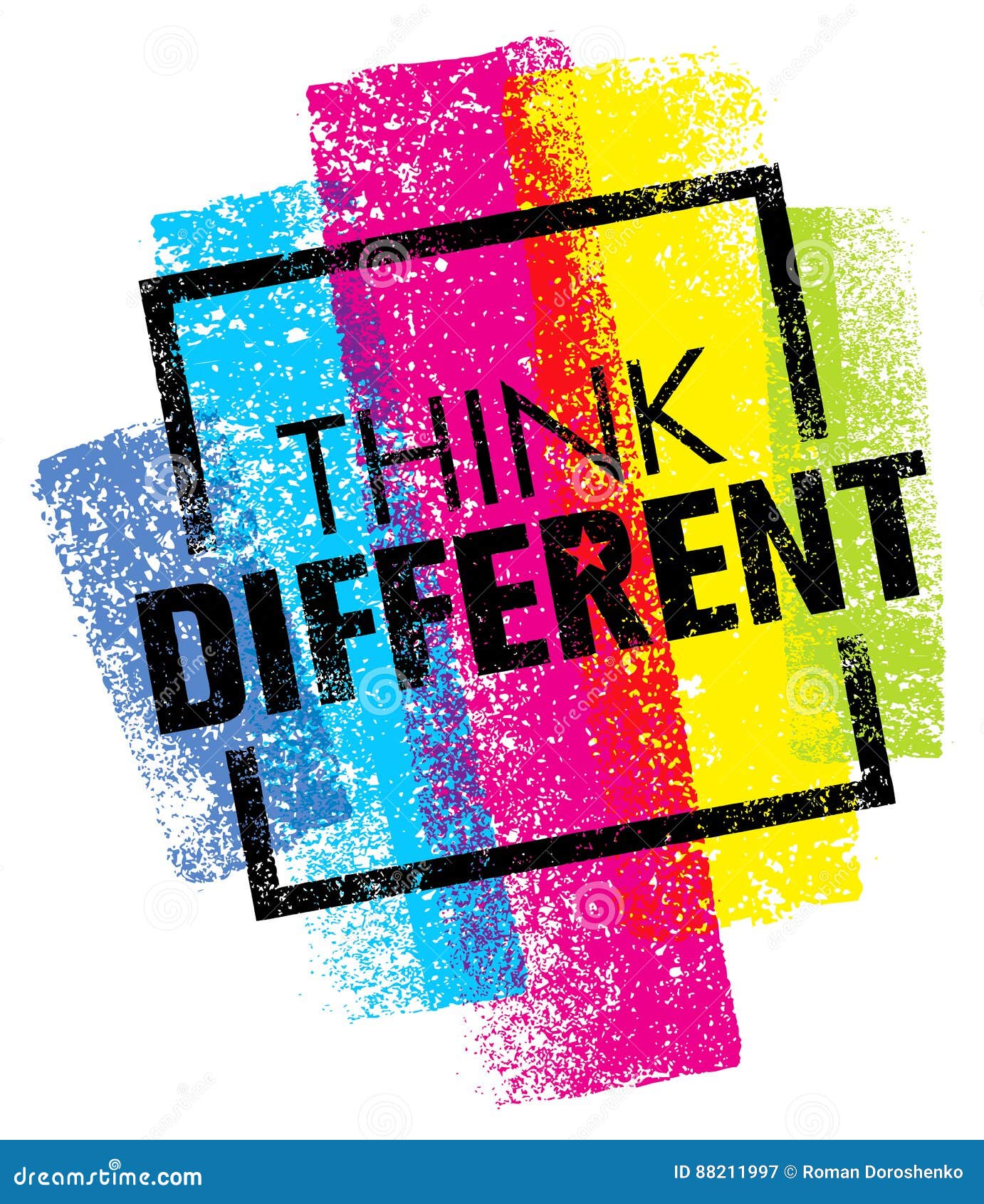 Think Different. Creative Brush Vector Typography Sign Concept Stock ...