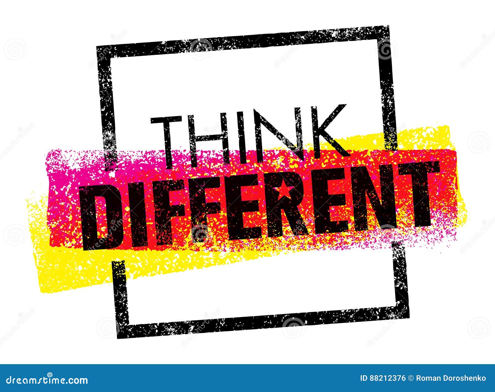 Think Different. Creative Brush Vector Typography Sign Concept Stock ...