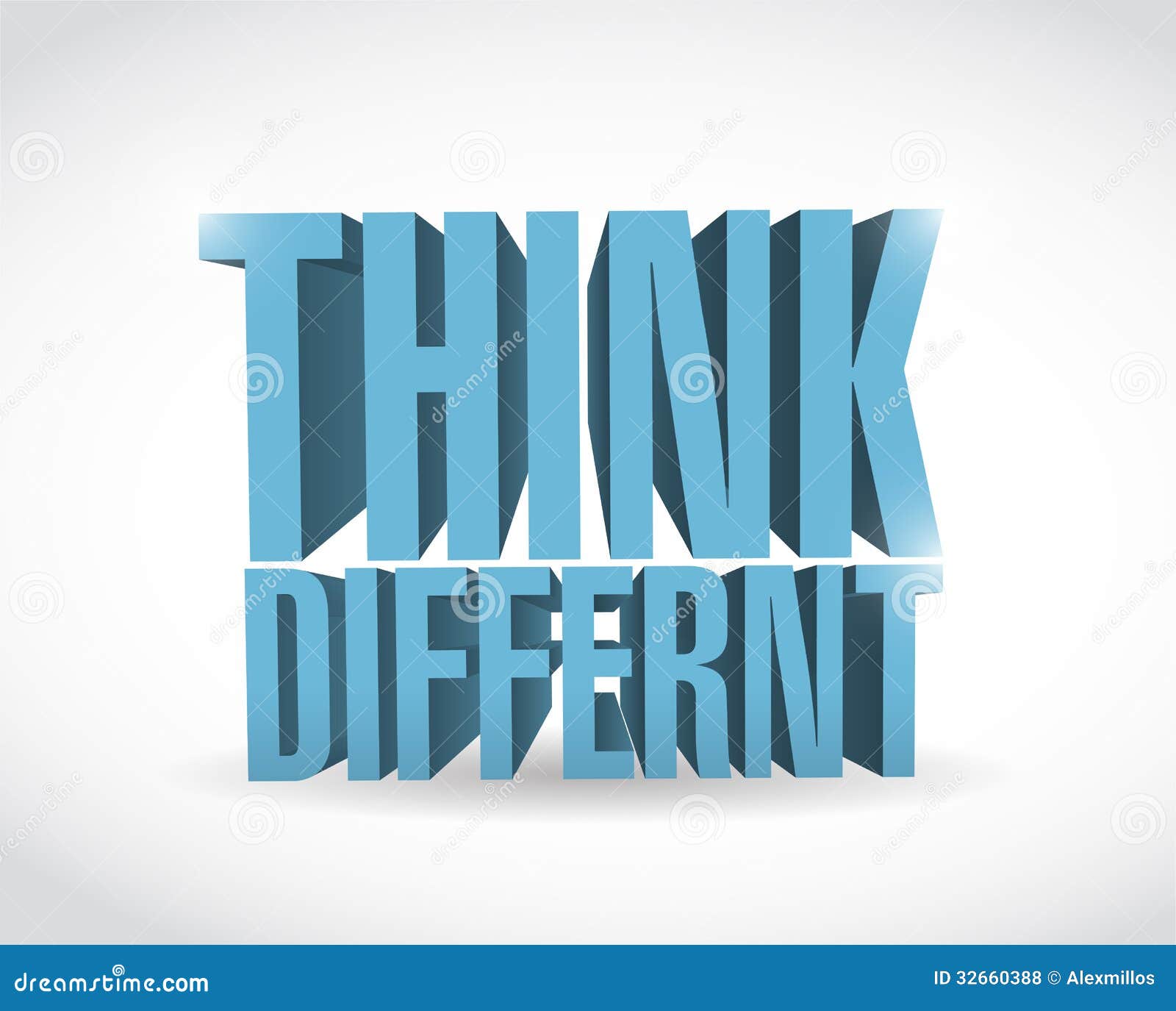 Think Different 3d Text Illustration Design Stock Illustration ...