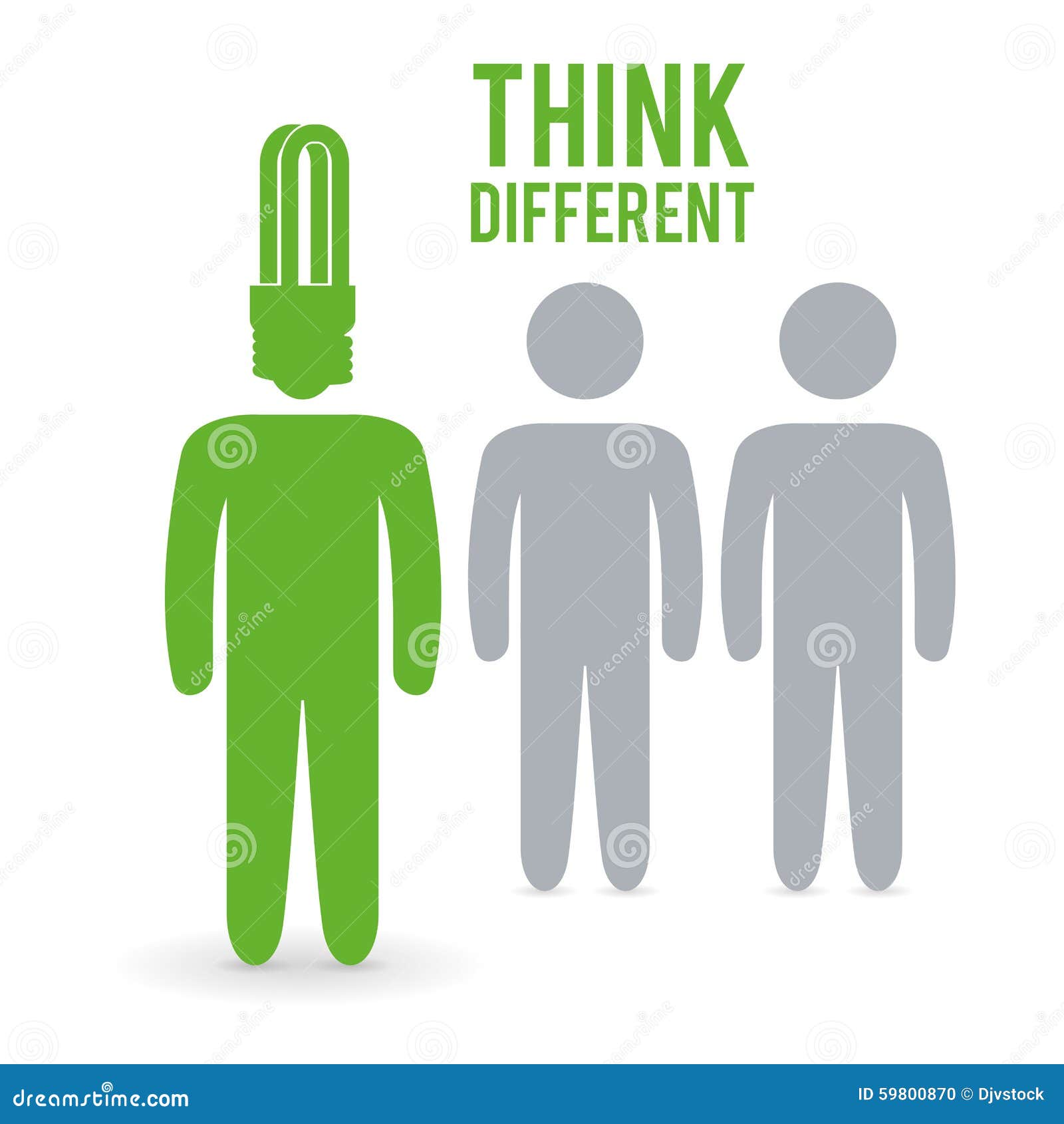 Think different design stock vector. Illustration of leadership - 59800870