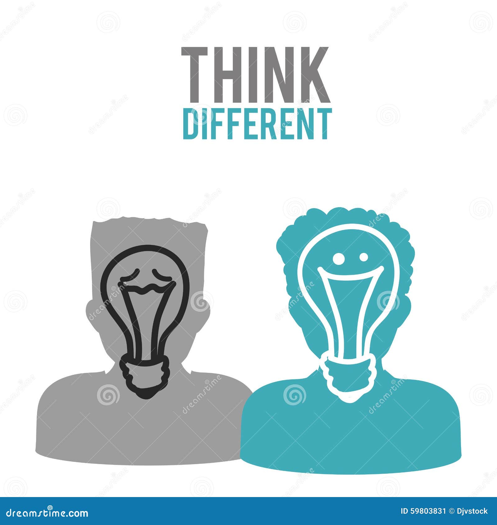 Think different design stock vector. Illustration of genius - 59803831