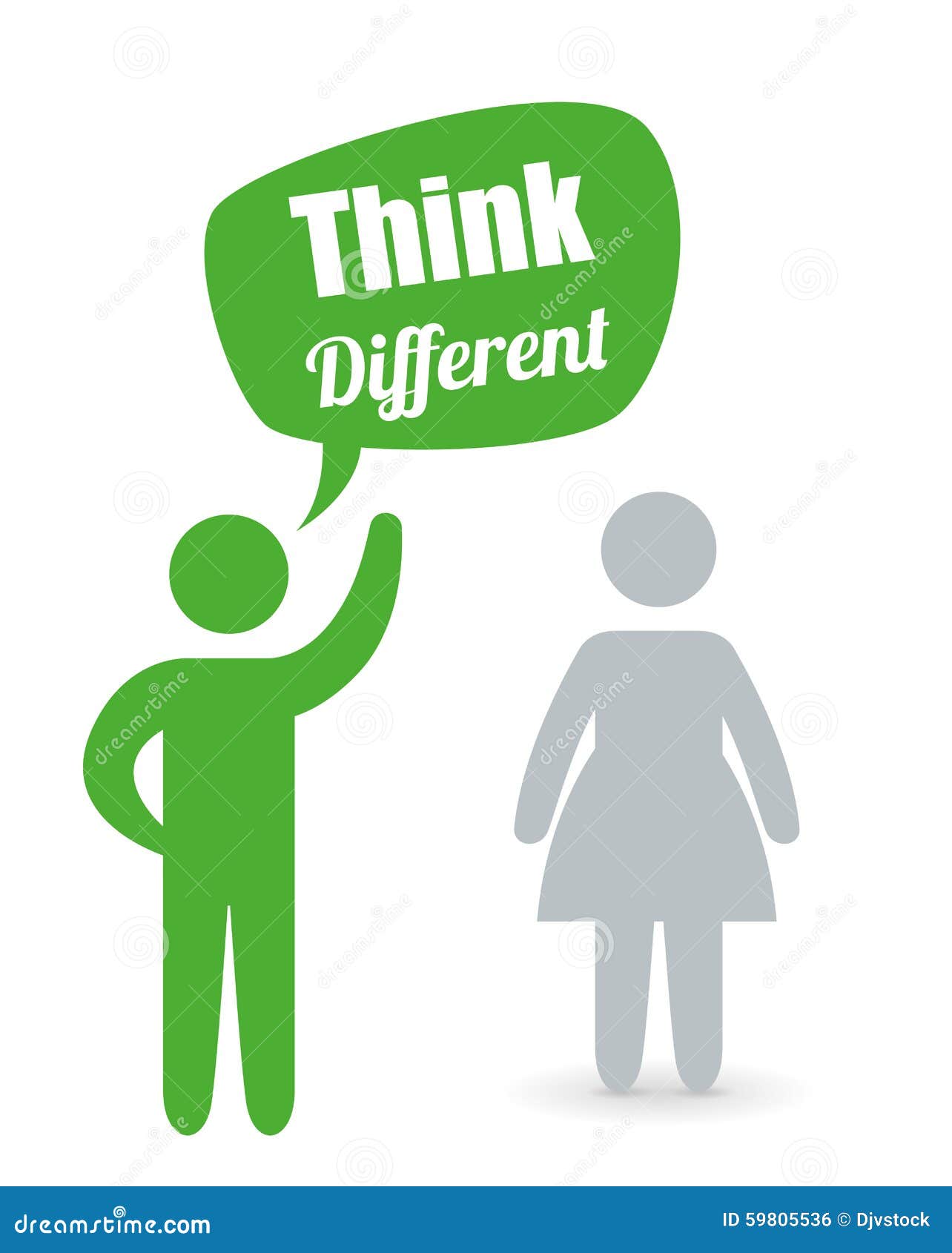 Think different design stock vector. Illustration of positve - 59805536