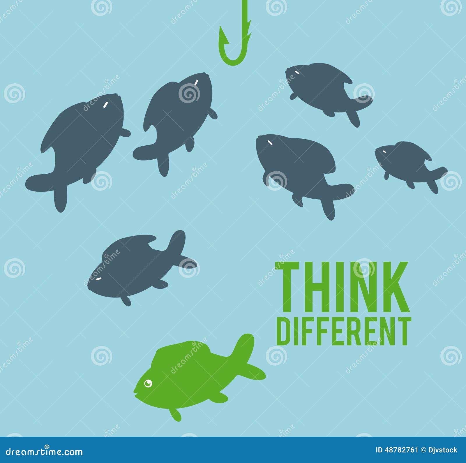Think different stock illustration. Illustration of symbol - 48782761