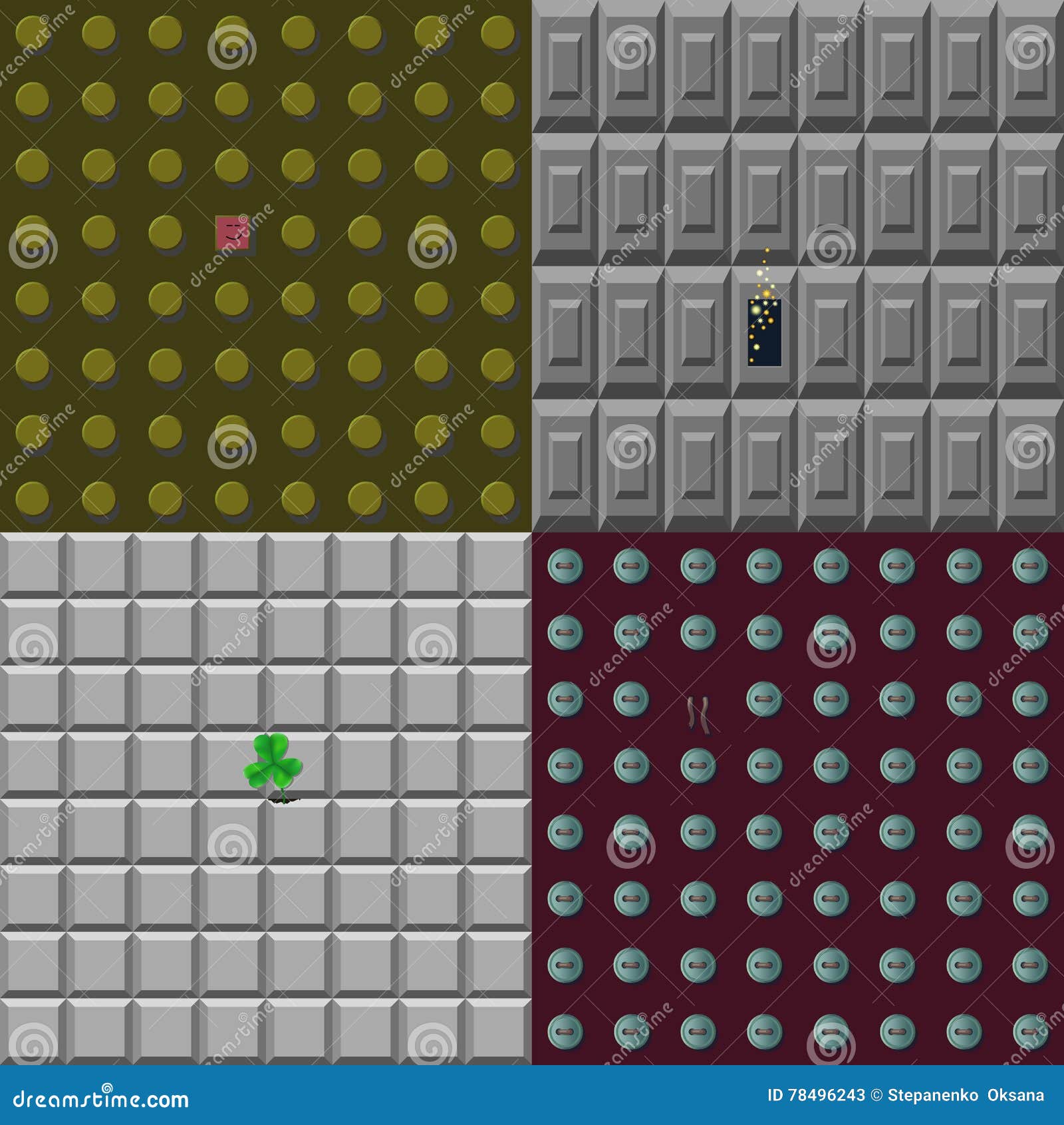 Gold Blocks Buttons Stock Illustrations – 6 Gold Blocks Buttons Stock ...