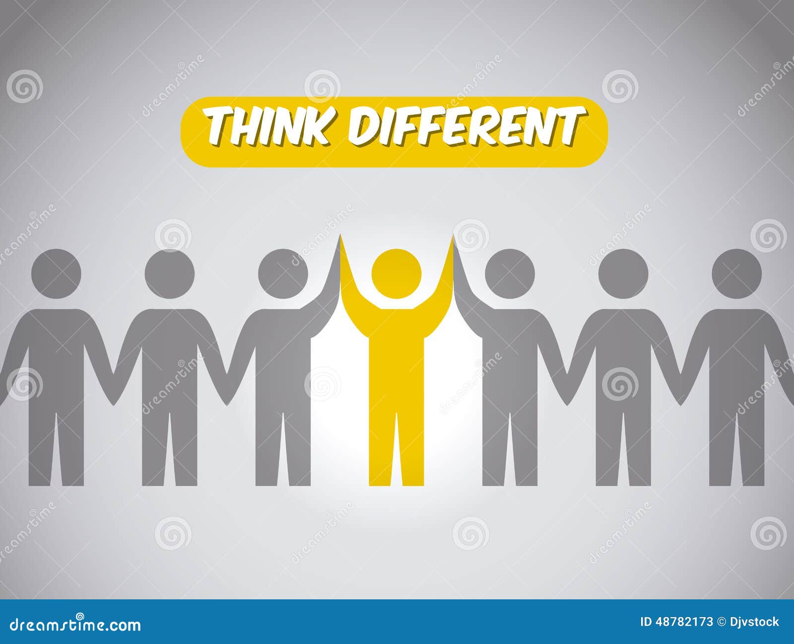 Think different stock vector. Illustration of business - 48782173
