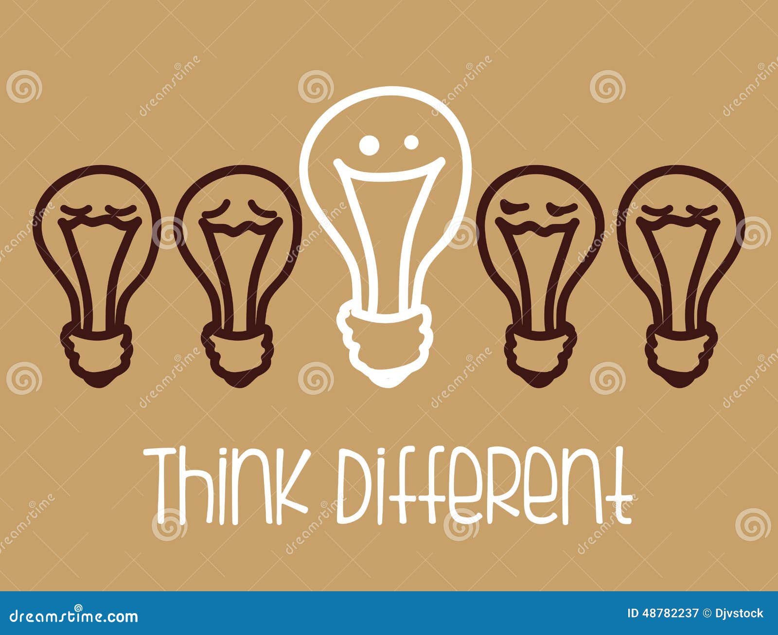 Think different stock vector. Illustration of creative - 48782237