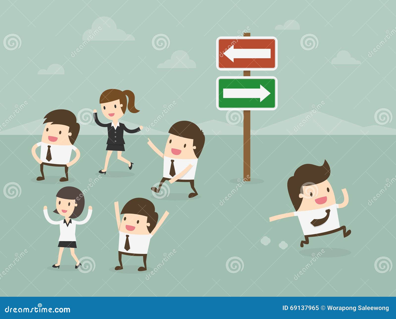 Think different stock vector. Illustration of stand, idea - 69137965