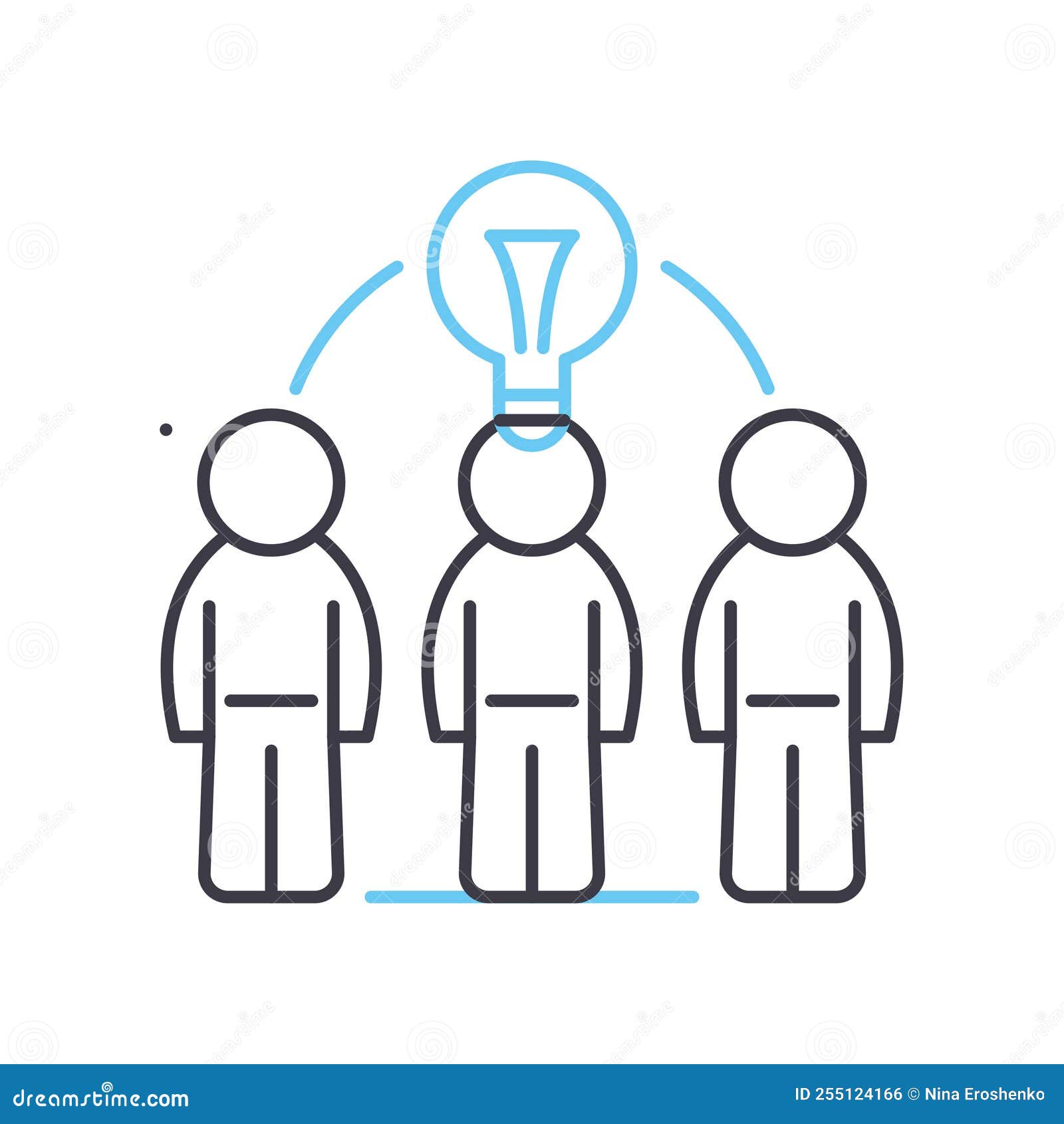 Think Different Idea Line Icon, Outline Symbol, Vector Illustration ...