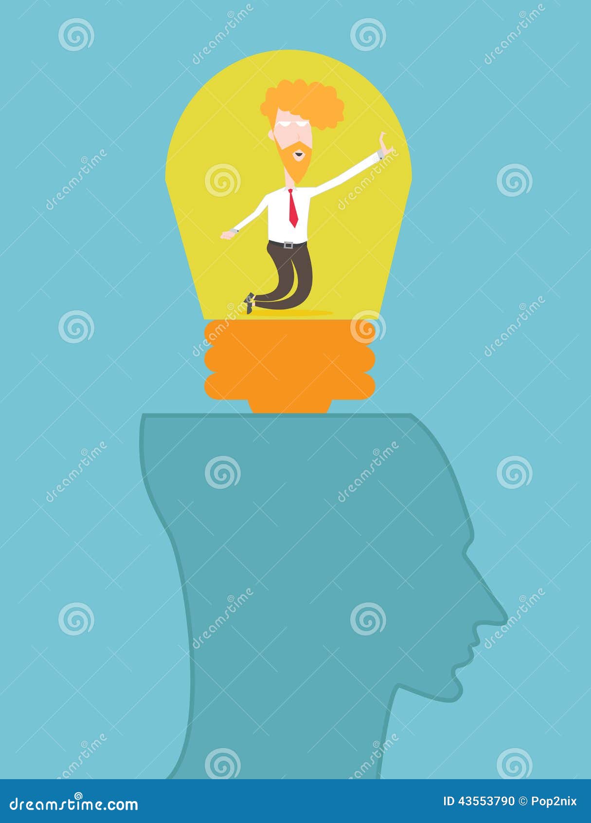Think Different Others Idea Stock Vector - Illustration of lamp, leader ...